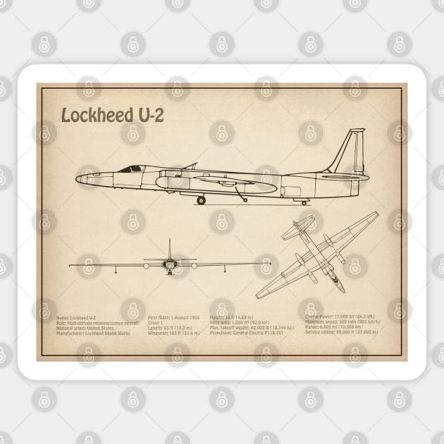 Lockheed U-2 Dragon Lady - SD - U 2 - Sticker | TeePublic